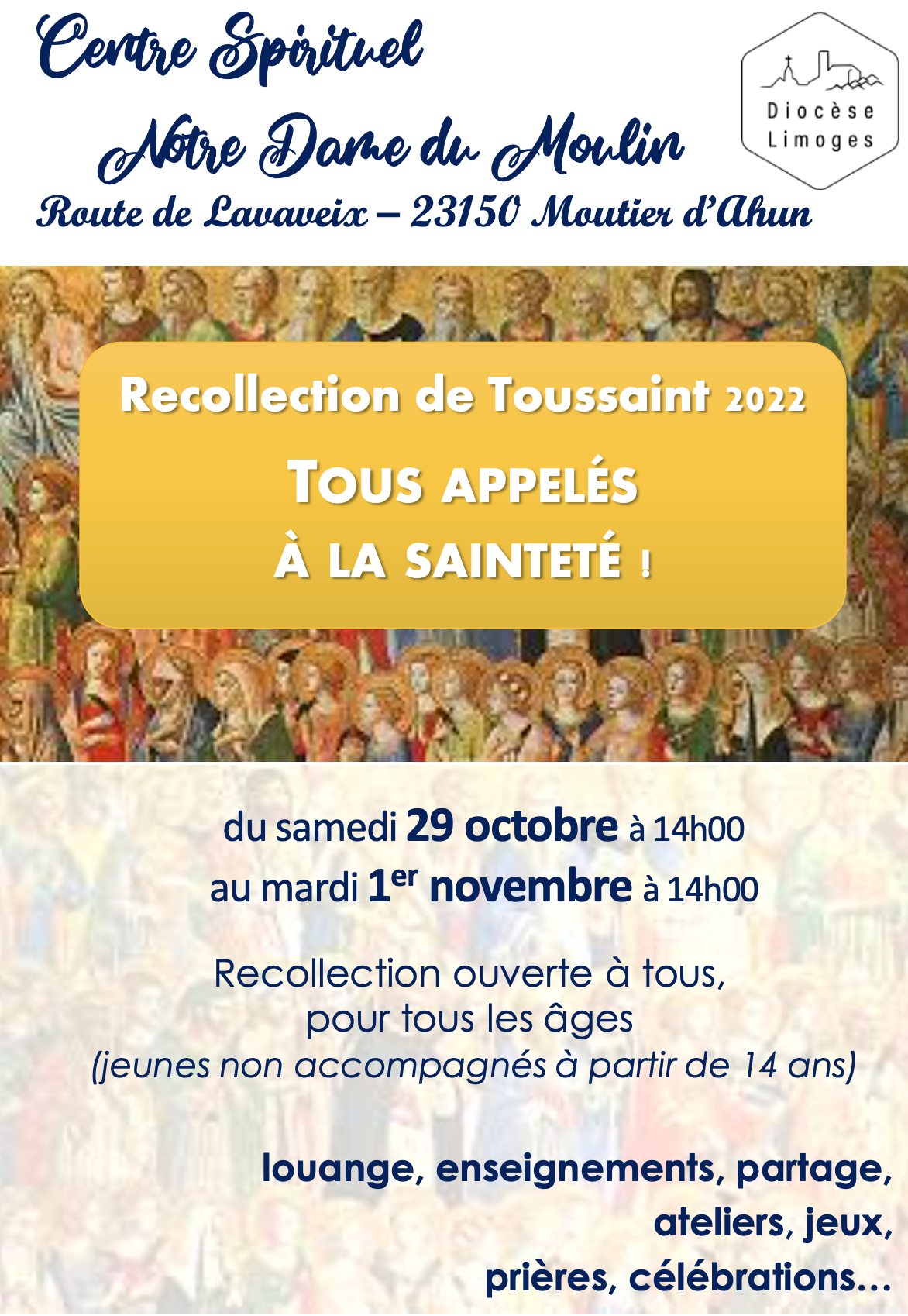 Recollection de Toussaint 2022 - Diocèse de Limoges